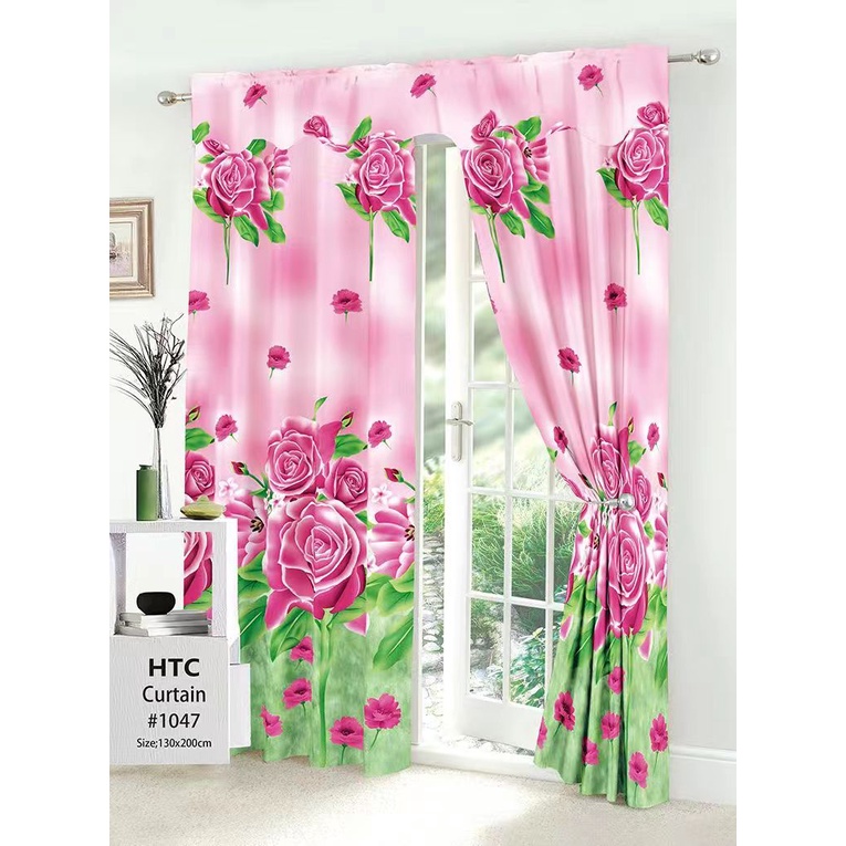 Bright Pink Curtains Sales Fawn Printed Kurtina for Window 140cm X180cm ...