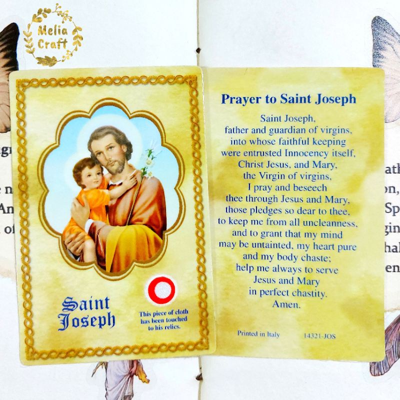 Relicui Saint Joseph Relics - Third Class Relics - Prayer Cards ...