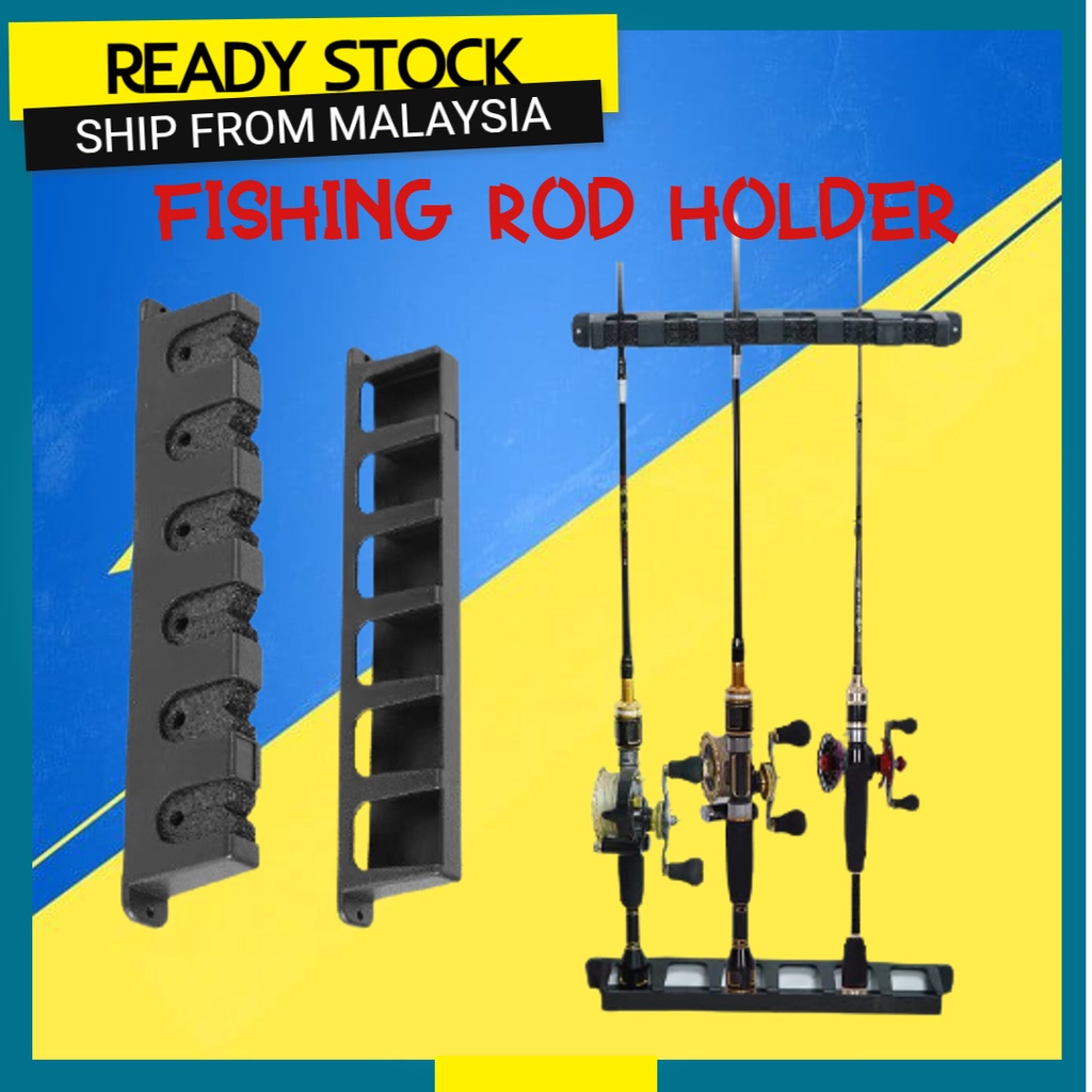 Fishing Rod Rack Holder Mounting Pole Bracket Organizer Stand Vertical ...