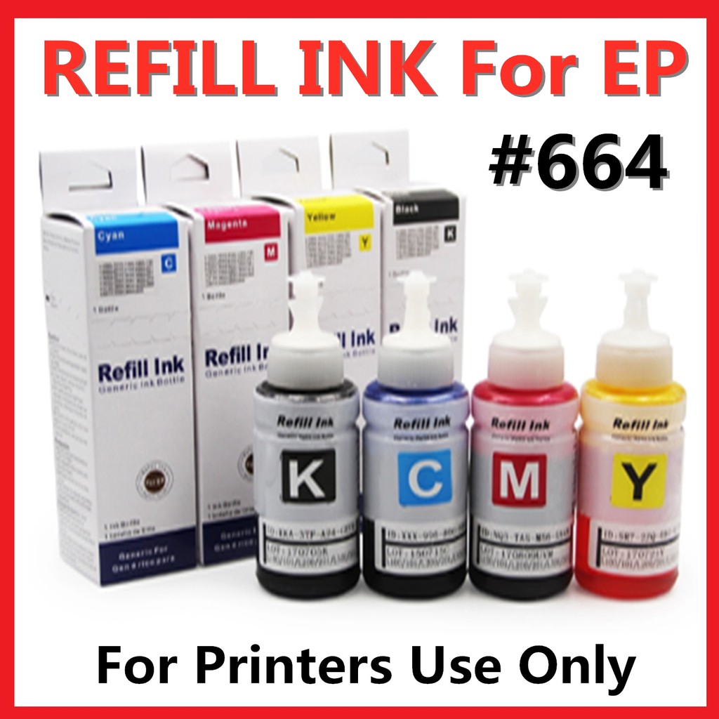 SALE!!!!!! #664 Premium ink for L SERIES REFILL INK 70ML | Shopee ...