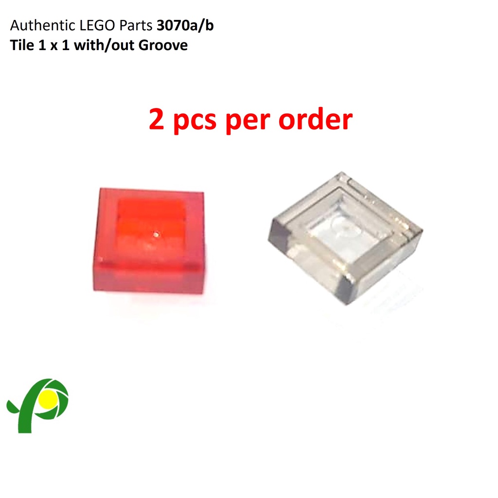 LEGO Parts 3070b Tile 1x1 with Groove Transparent Sold per 2 pcs Lot ...