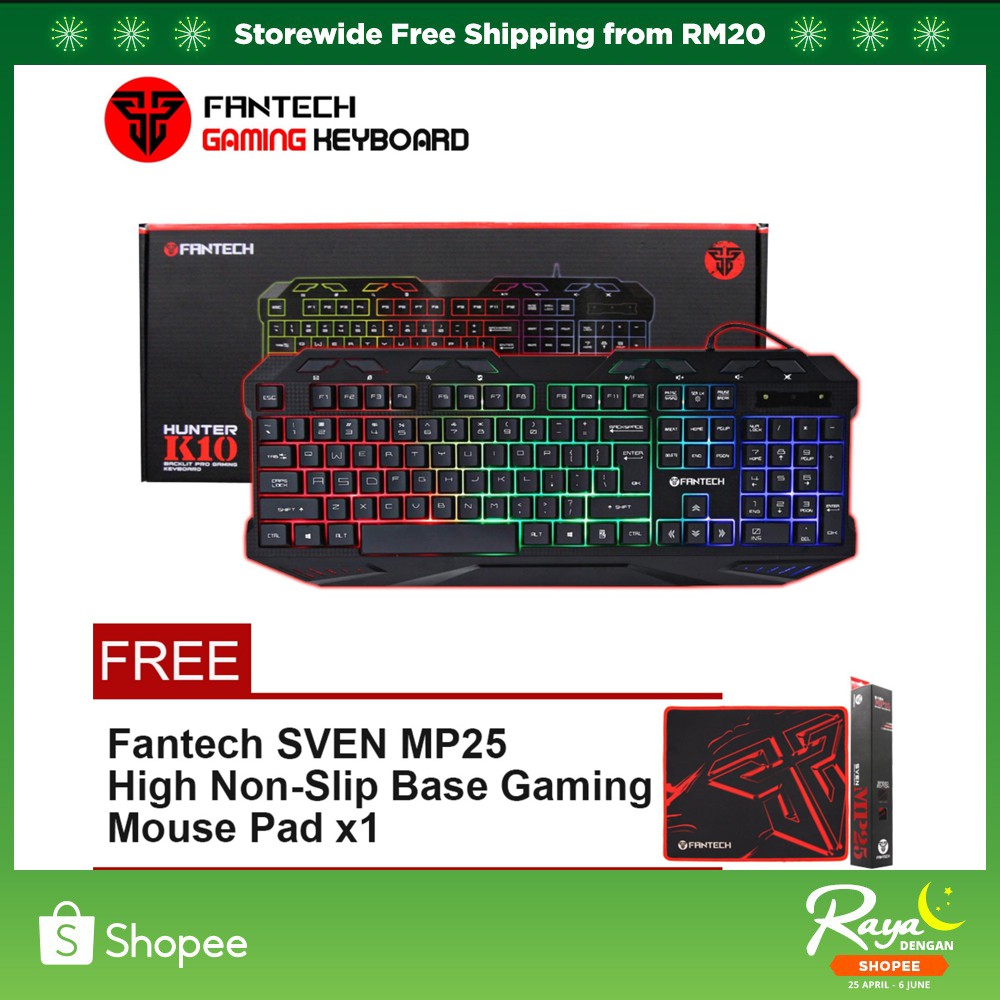 FANTECH K10 Backlit Pro Gaming Keyboard FOR GAMERS | Shopee Philippines