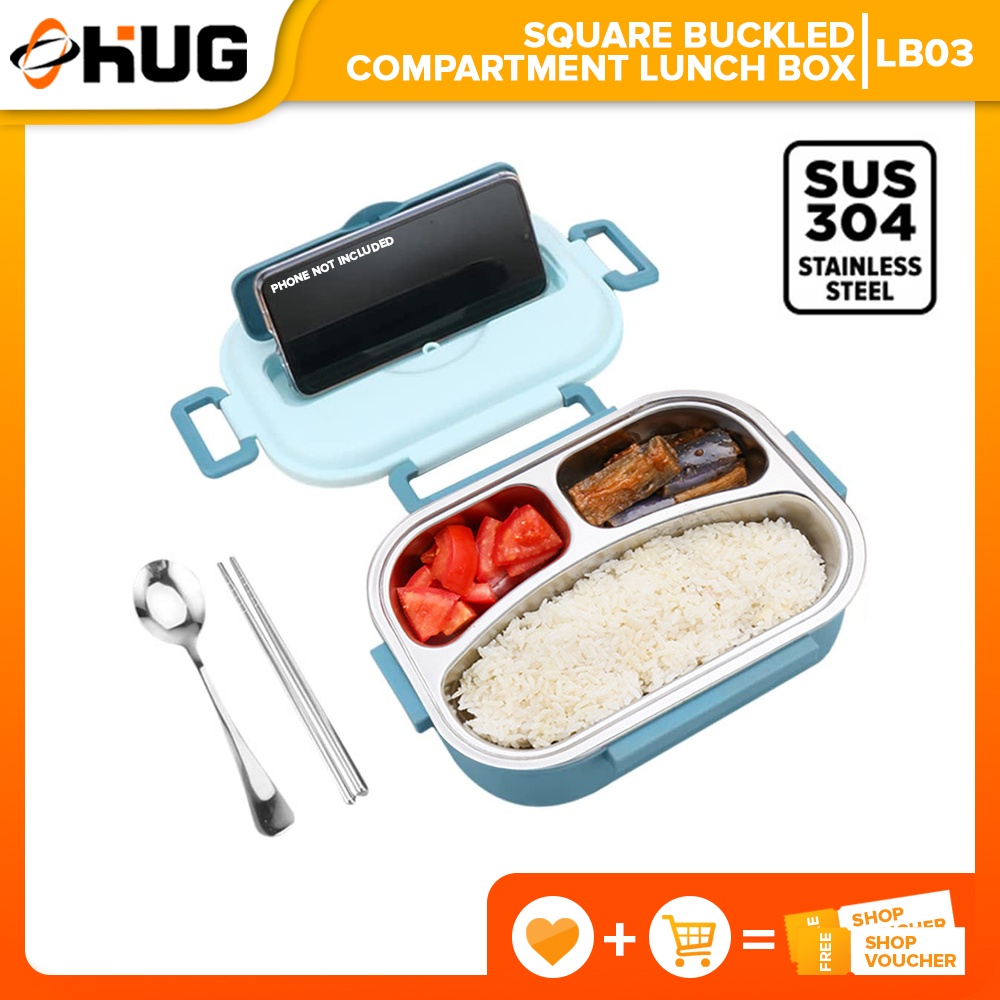 Stainless Steel SUS 304 Bento Box Airtight Sealed Lids Compartment ...