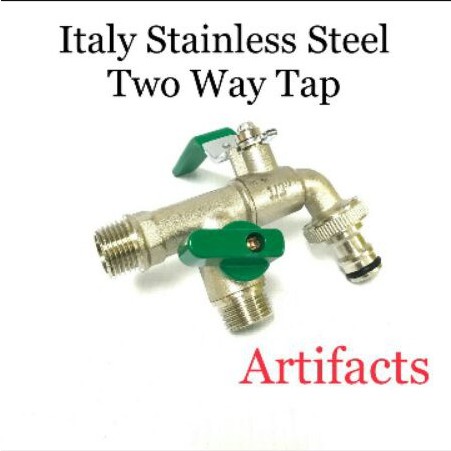 1/2" Italy Two Way Tap (Stainless Steel) | Shopee Philippines