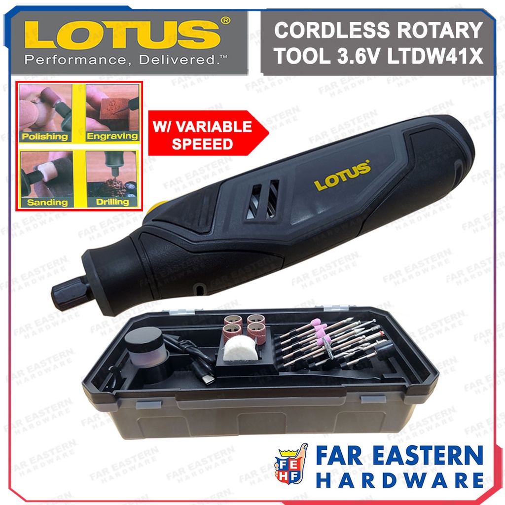 LOTUS Cordless Rotary Tool 3.6V with Variable Speed LTDW41X LTPTCL ...