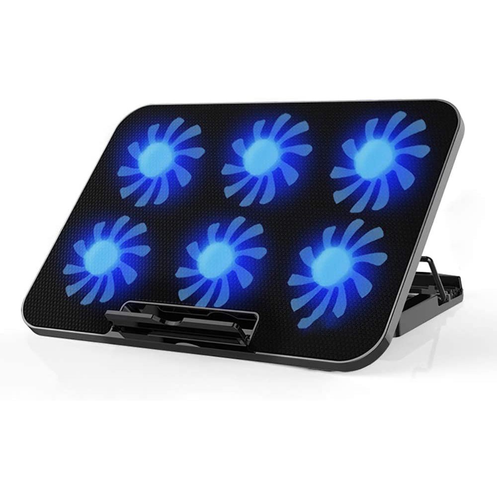 6 Fan Laptop Stand With Cooling Fan Universal Adjustable with Led Light ...