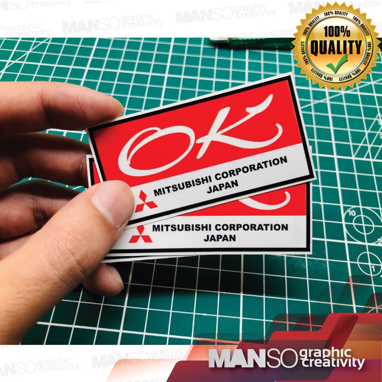 MITSUBISHI OK JDM Sticker Car Sticker Decal J065 (x2pcs) | Shopee ...