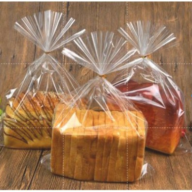 100 Pcs Plain Transparent Bread Bag Cellophane Bag Cello Loaf Plastic ...