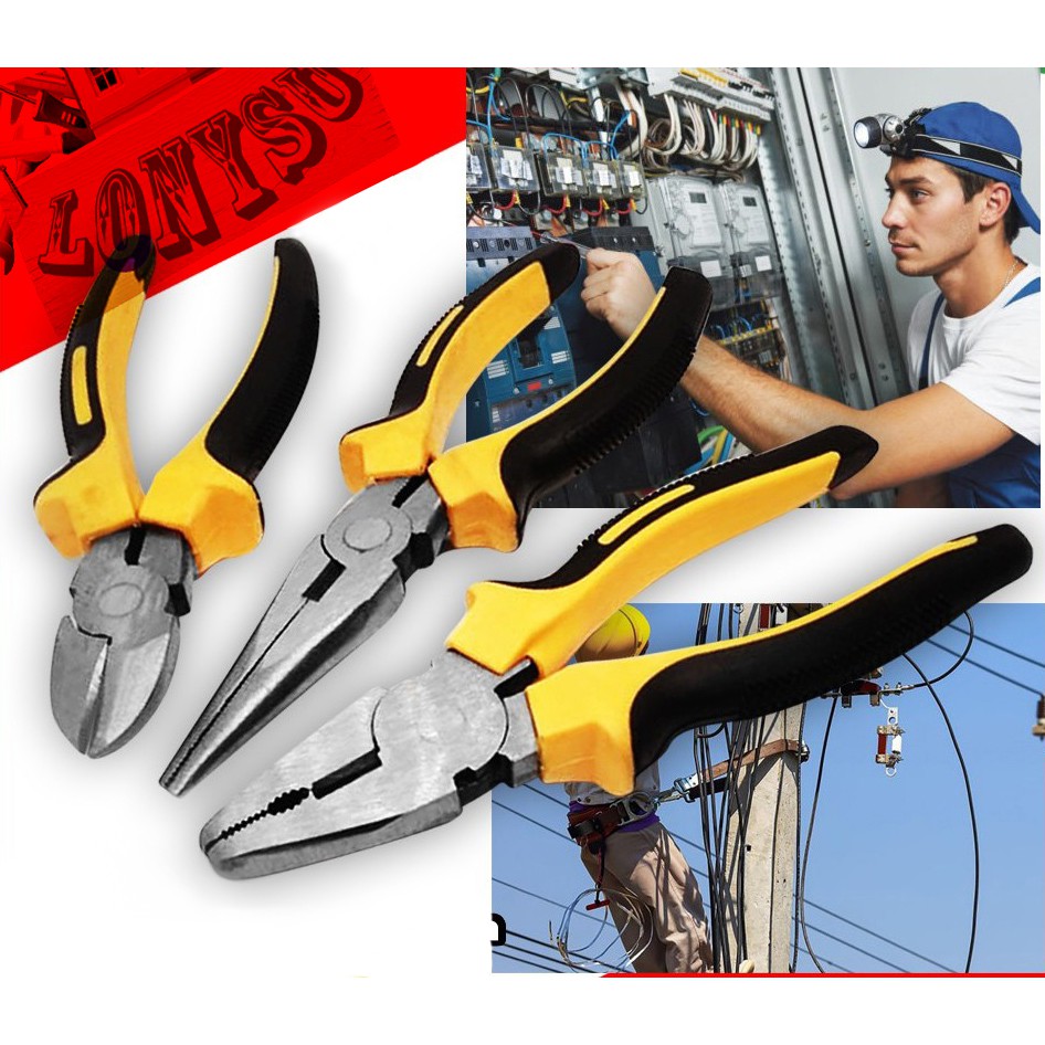 Combinations 6"pliers Road work pliers combination pliers with cutter 6 ...