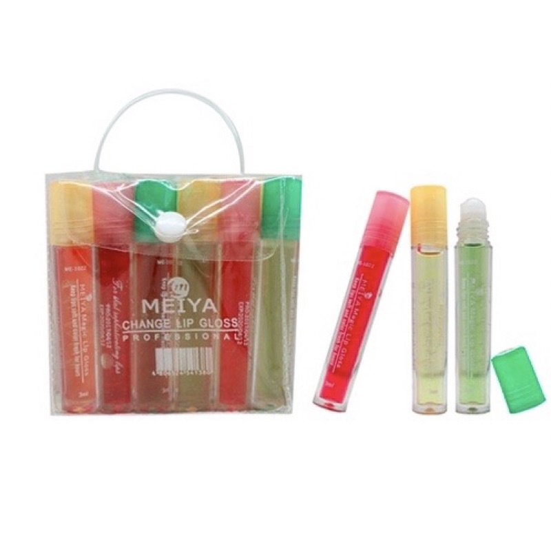 ★12pcs Magic Lip Gloss Set with Free Pouch in Strawberry, Apple and ...