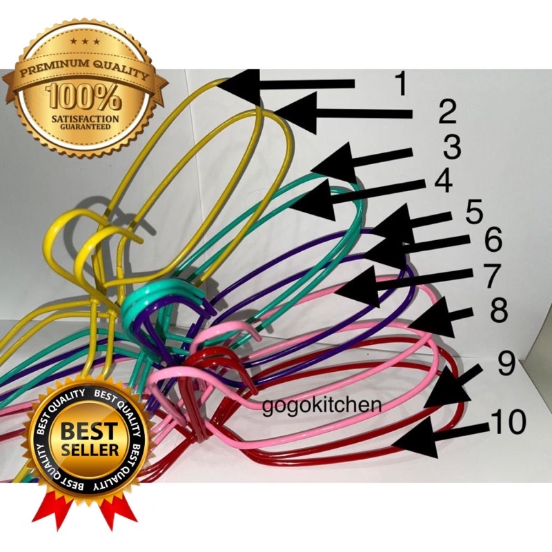 10PCS PVC WRAP STEEL HANGER 8 SHAPE DRYING CLOTHERS(bukan 8 pcs ...