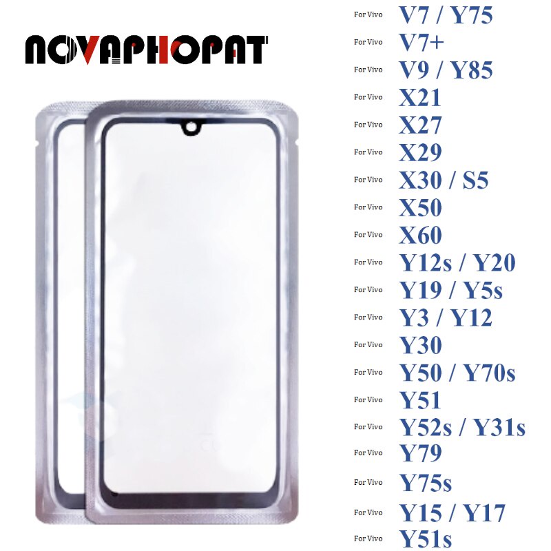 Digitizer LCD Sensor Glass Front Panel For Vivo V7 Y75 V7+ Y79 Y75s V9 Y85 Y12s Y20 Y19 Y5s Y3 ...