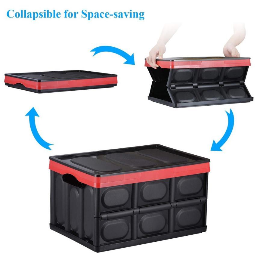 Collapsible Crate Car Backup Plastic Storage Box | Shopee Philippines