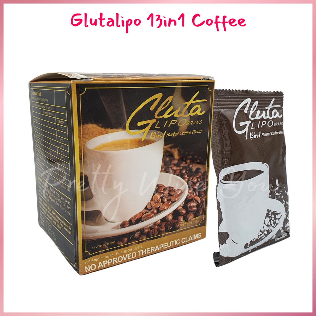 Glutalipo Coffee 13 in 1 Herbal Coffee Blend (10 sachets/box) | Shopee ...