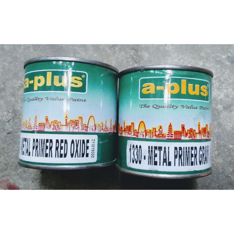 A-PLUS/APLUS METAL PRIMER RED OXIDE(1310) / GRAY(1330) ANTI RUST 1/4 LITER | Shopee Philippines