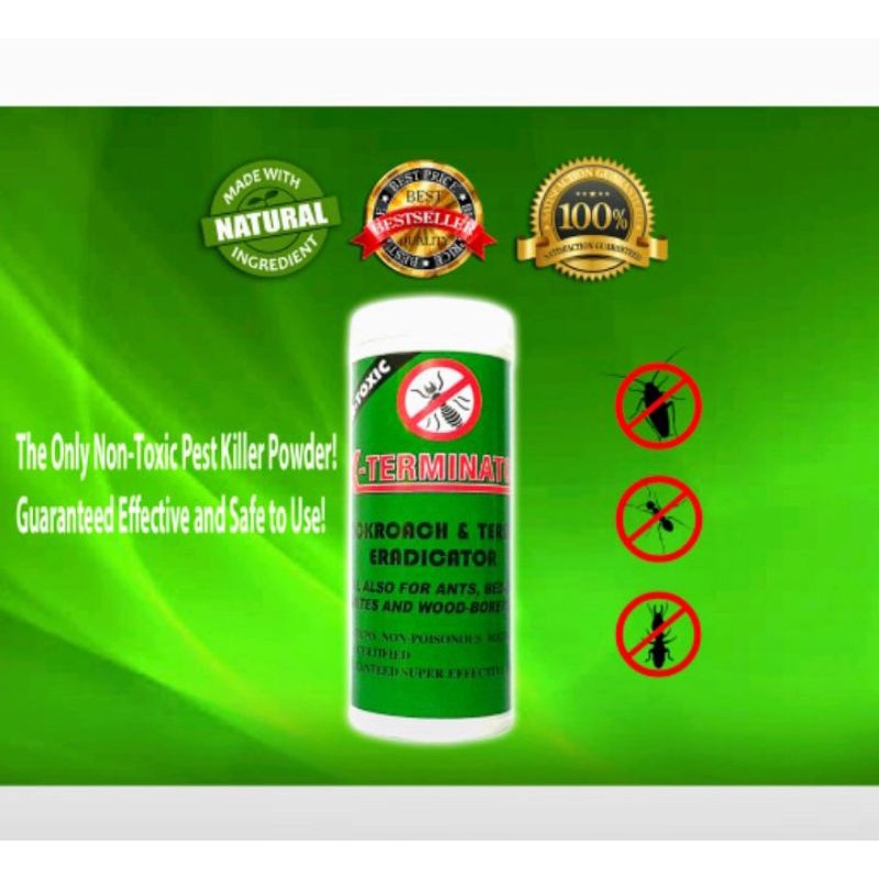 X TERMINATOR 20G,150G COCKROACH,ANTS, BED-BUGS, WOOD-BORERS ERADICATOR ...
