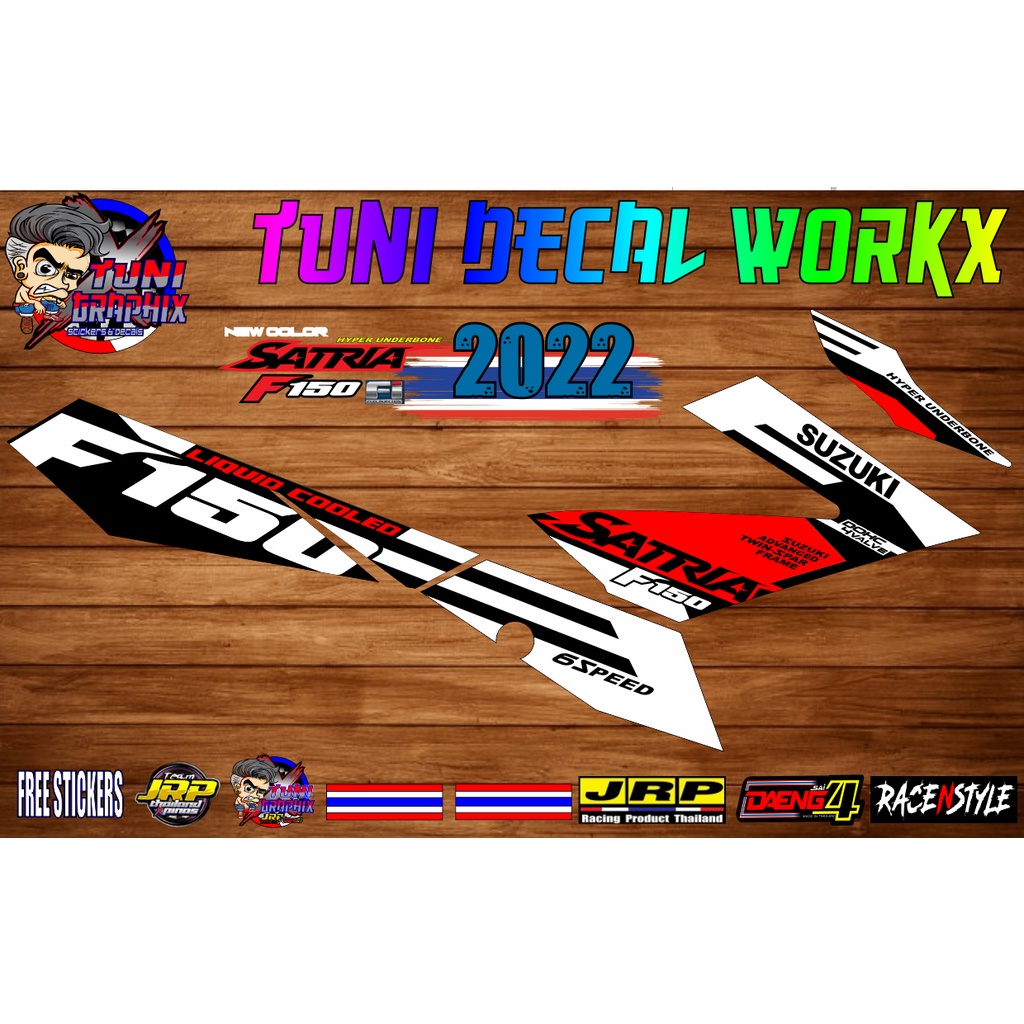 Suzuki Raider 150 Fi (2022) Satria Version Stock Decals / Stickers with ...