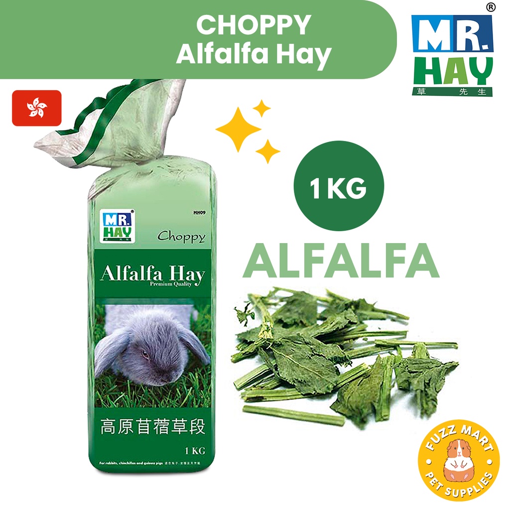 Mr. Hay Choppy Alfalfa Hay (500g/1kg) for Guinea Pig and Rabbit ...