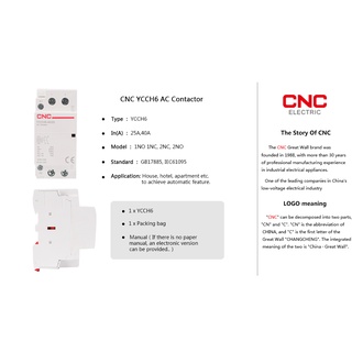 CNC YCCH6 2P 25A 40A 220V/230V 50/60HZ Din rail Household ac Modular ...