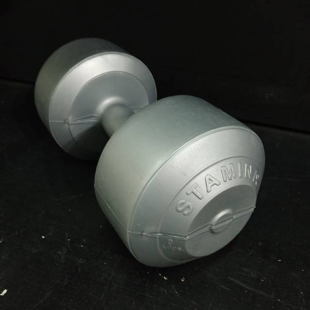 Dumble dumbbell barbell weight lifting stamina plastic 8 kilo kg ...