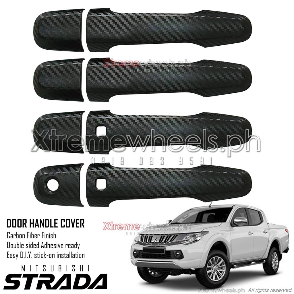 Mitsubishi Strada 2016 - 2023 Carbon Fiber Door Handle with Sensor ...