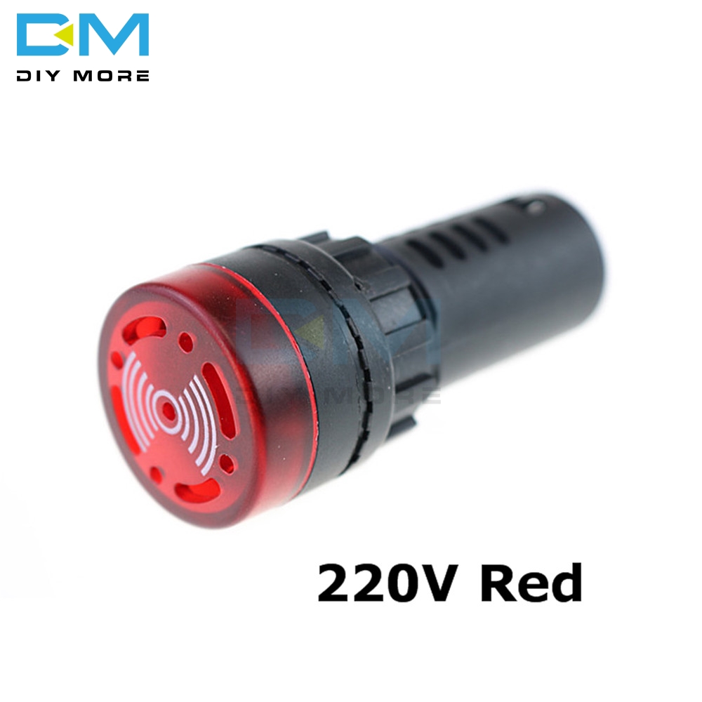 DIYMORE Ad16-22sm Dc 12v 24v 110v 220v Led Light Flash Alarm Buzzer Signal Indicator Warning ...