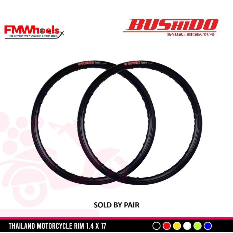 Bushido Premium Racing Alloy Rim ( Pair of 1.20x17 &/or 1.40x17 ) Rims ...