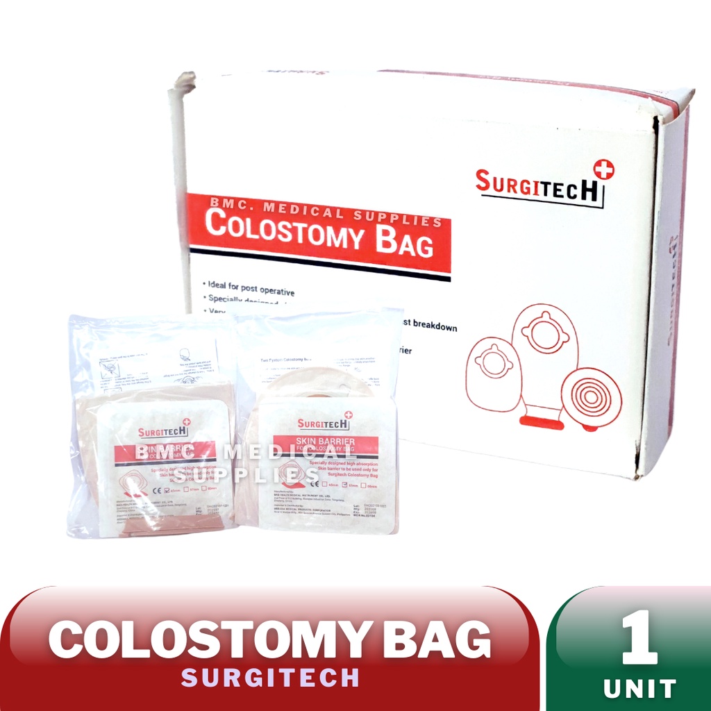 Surgitech Colostomy Bag (Box) 45,60 & 70mm (Sold Per Piece) | Shopee ...