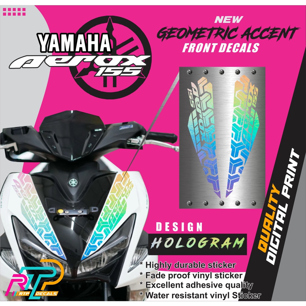 Aerox Version 1 Giometric Accent Front Cover Decals Sticker | Shopee ...