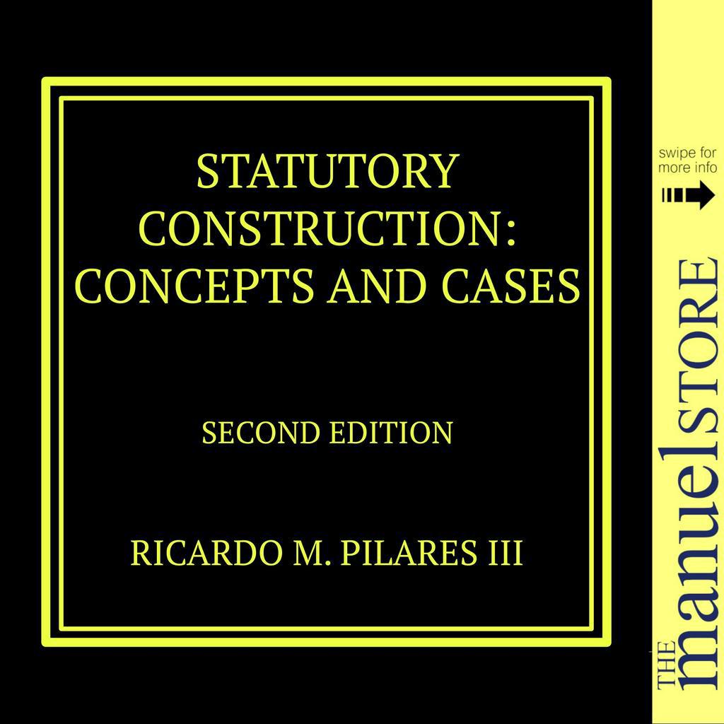 Pilares (2023) - Statutory Construction - StatCon - Concepts and Cases | Shopee Philippines