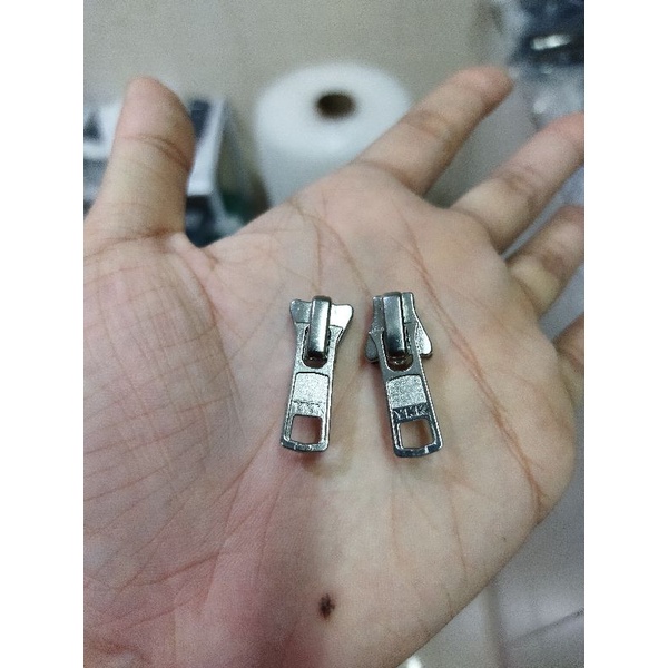 YKK Zipper Head No.5 Number 5 Vislon Teeth Corn Crocodile Lock Nickel ...