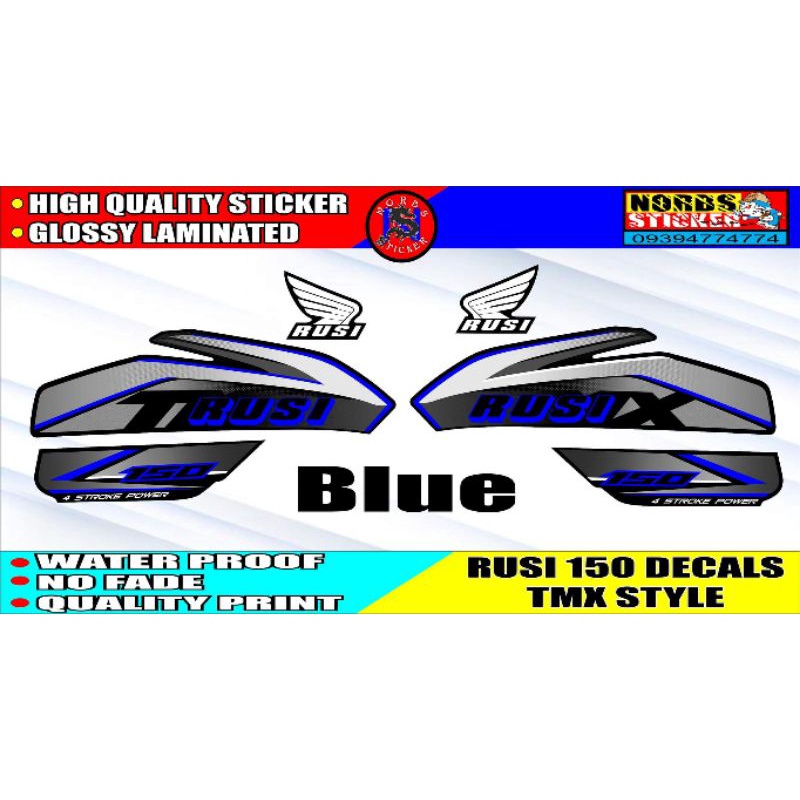 RUSI 150 DECALS TMX STYLE with random freebies | Shopee Philippines