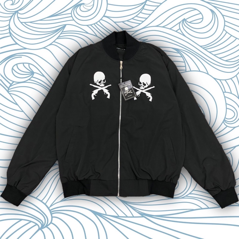 Varsity MASTERMIND X ROARGUN Black PREMIUM AUTHENTIC BOMBER Jacket ...