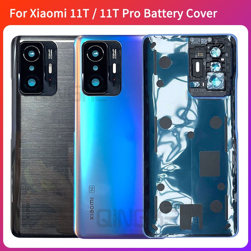 New For Xiaomi 11T Pro Battery Cover Back Glass Panel Rear Door Case 6. ...