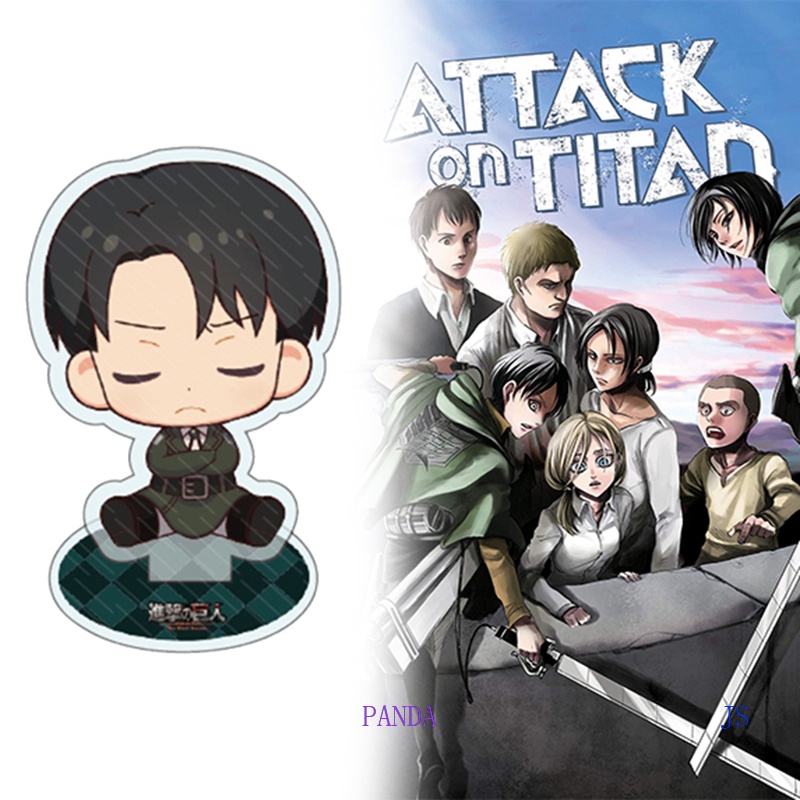 Panda Anime Attack on Titan Acrylic Stand Figure Model Plate Holder ...