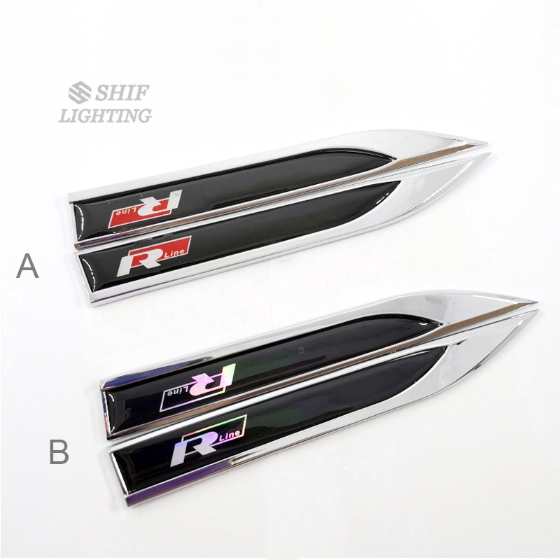 2 x Metal RLINE R Line Car Auto Decorative Emblem Sticker Badge Decal ...