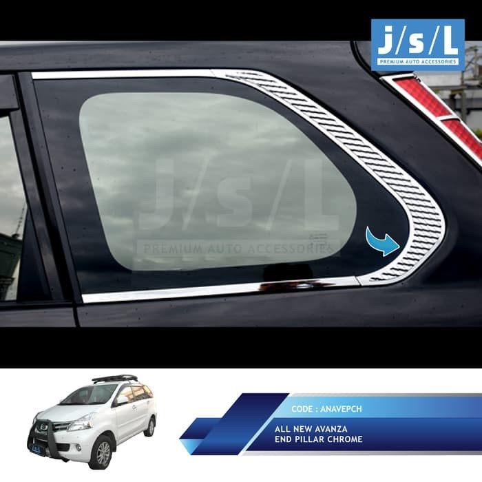 End Pillar Toyota All New Avanza List Rear Window Cover Luxury Chrome ...