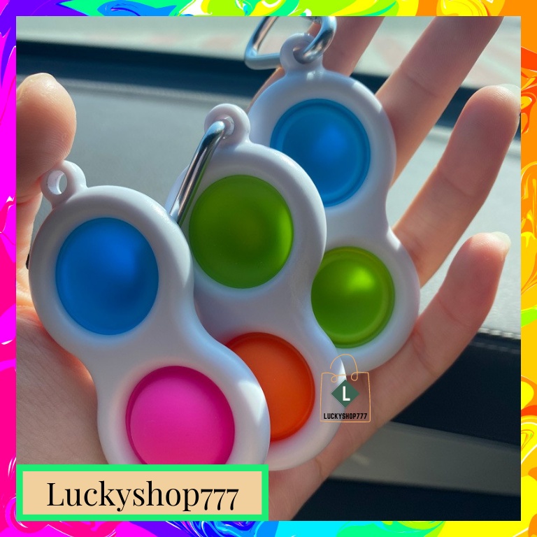 2/3 Fingers Simple Dimple Pop Fidget Toy Push Bubble Stress Relief Kids ...