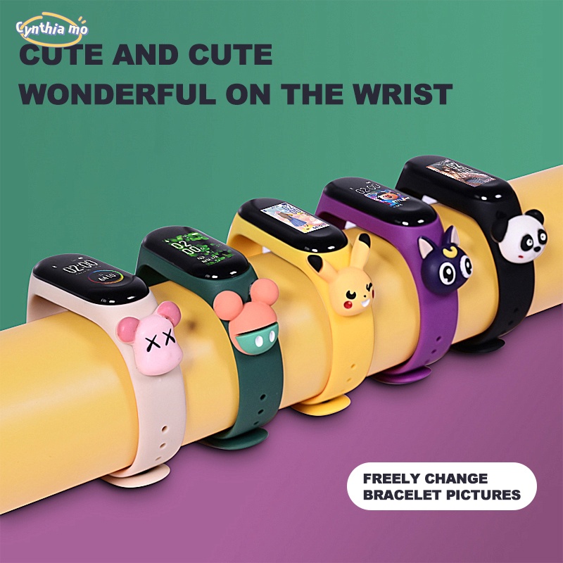 LED cartoon kids sports watch silicone touch digital watch CM | Shopee ...