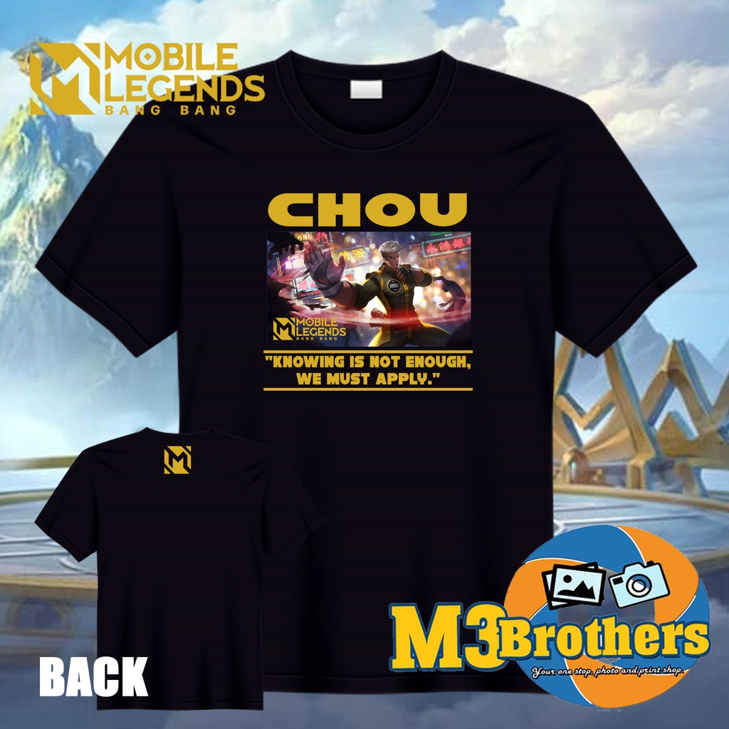 CHOU Mobile Legends Cotton Shirt / ML Shirt / MLBB Shirt / CVC Cotton ...
