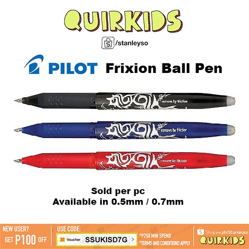 Pilot Frixion Ball Pen 0.5 / 0.7 Erasable | Shopee Philippines