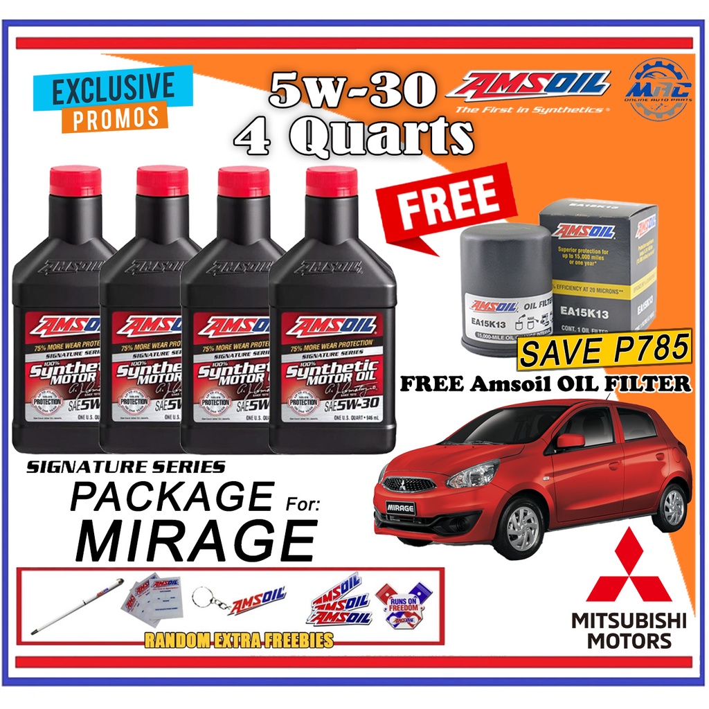 AMSOIL Signature Series 5W-30 4 quarts FREE Oil Filter Package for ...