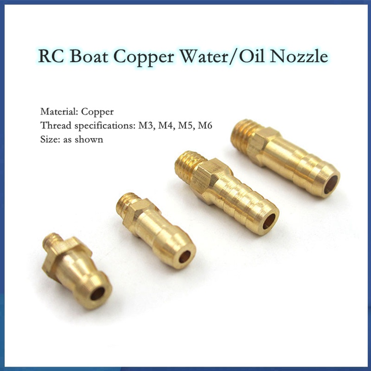 RC Boat Brass water/oil nozzle M3 M4 M5 M6 cooling water nozzle ...