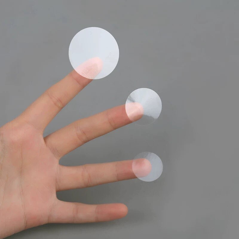 CLEAR ROUND STICKERS / TRANSPARENT STICKERS / 13MM/16MM/19MM/25MM/32MM ...