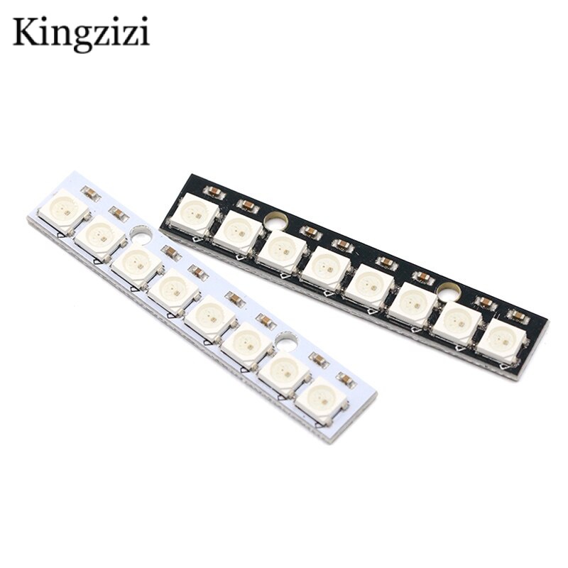 8 channel WS2812 WS2812B WS 2811 5050 RGB LED Lamp Panel Module 5V 8 ...