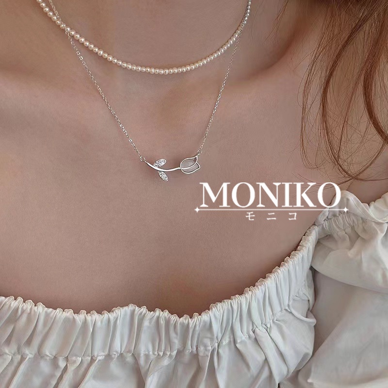 MONIKO Original Design 18k Gold/Silver/Rose Gold Tulip Pendant Necklace ...