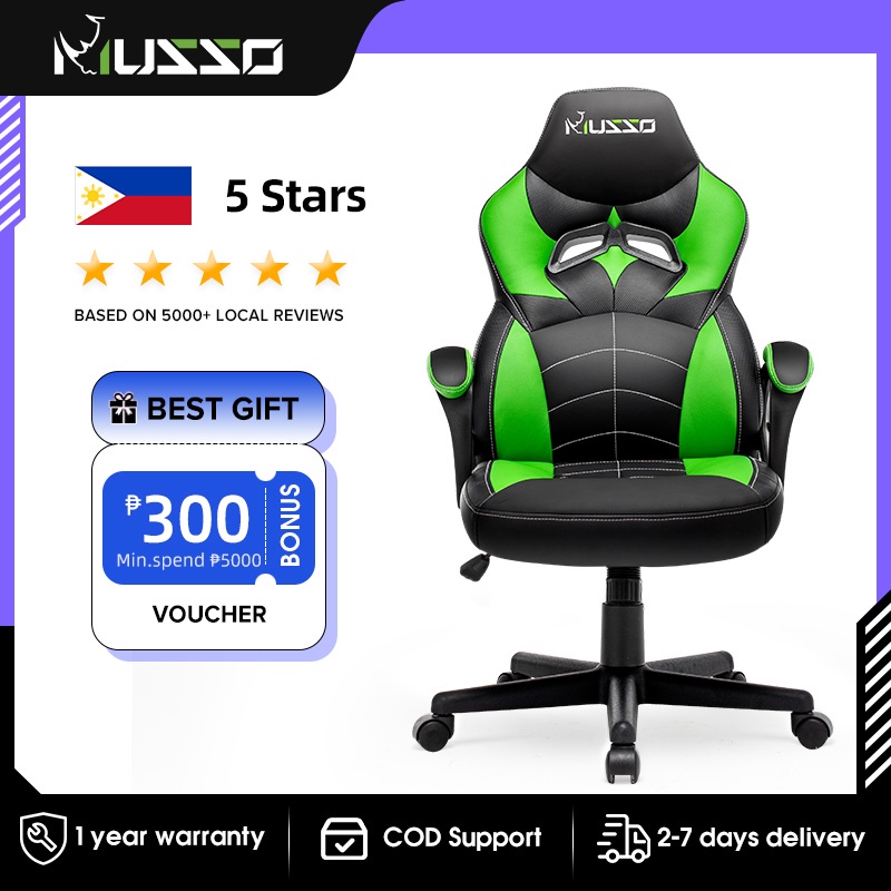 MUSSO Gaming Chair Blazer Series Adjustable Ergnomic Computer Chair ...