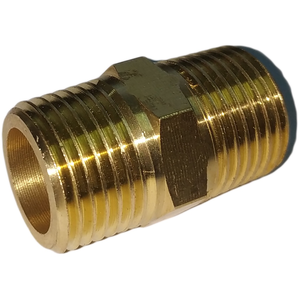 BRASS NIPPLE 1/2" X 1/2" THREADED | Shopee Philippines
