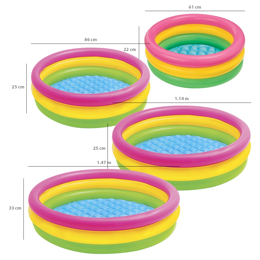 3 Ring Inflatable Swimming Pool for Baby | Shopee Philippines