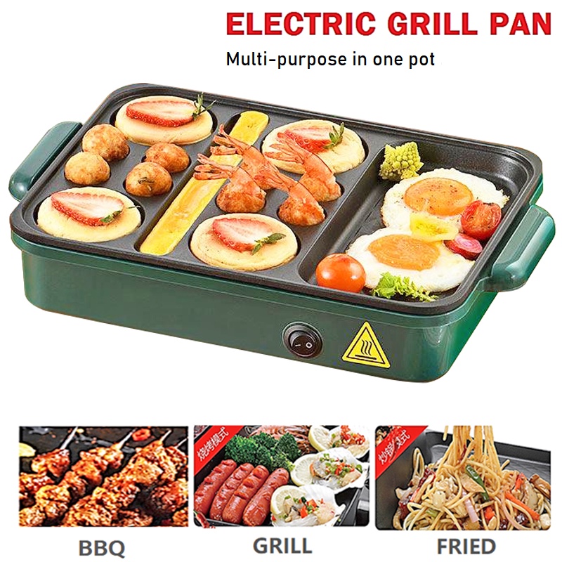 Non-stick Breakfast Machine Smokeless Electric Barbecue BBQ Grill ...